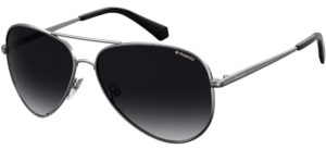 polaroid sunglasses pld 6012/n/new polarized pilot sunglasses, ruthenium, 56mm, 14mm