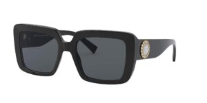 versace woman sunglasses black frame, dark grey lenses, 54mm