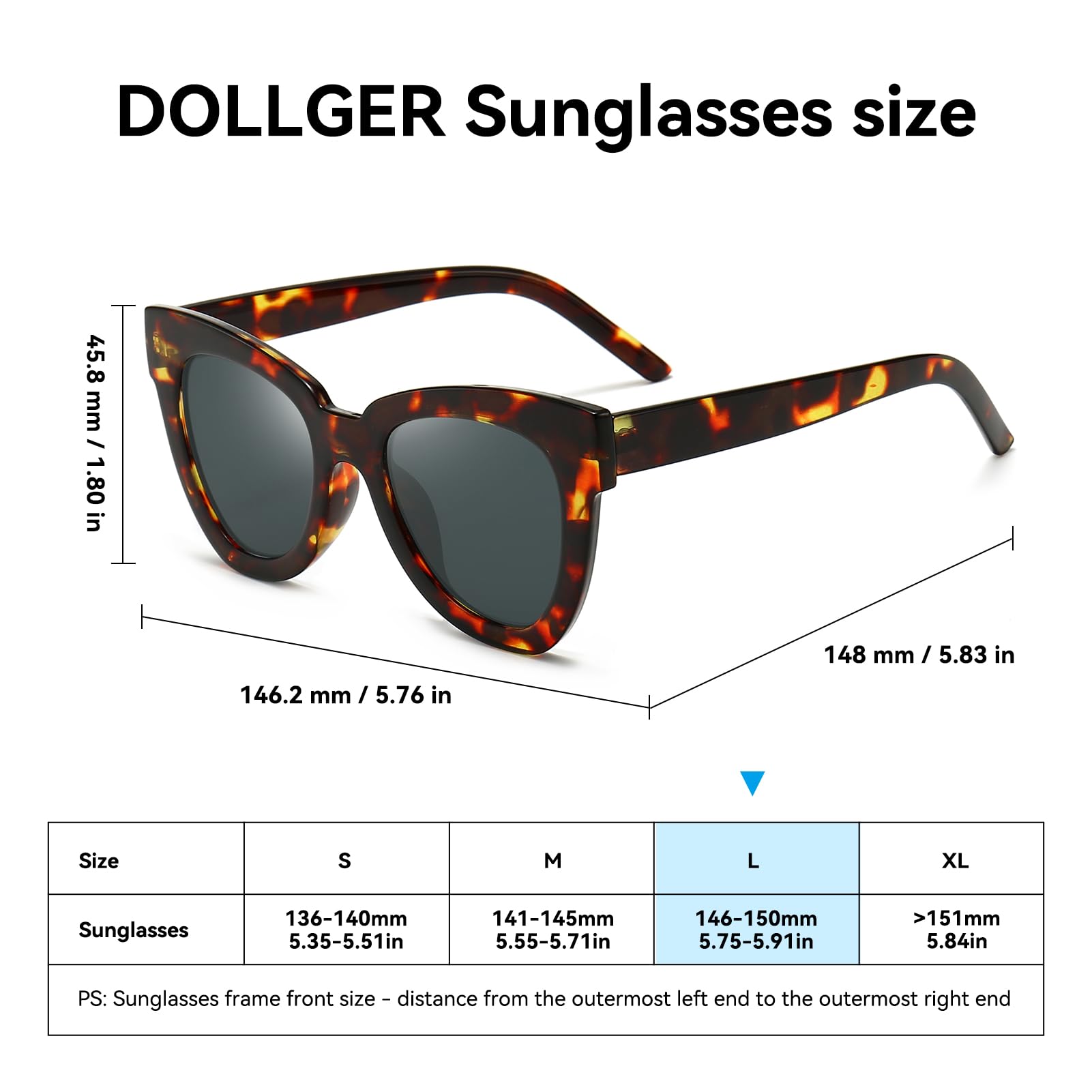 Dollger Retro Cat Eye Sunglasses Women Men Oversized Square Tortoise Shell Cateye Trendy Sunglasses Leopard