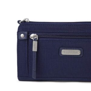 Baggallini womens Zip Around Travel Accessory Travel Wallet, Navy, One Size US