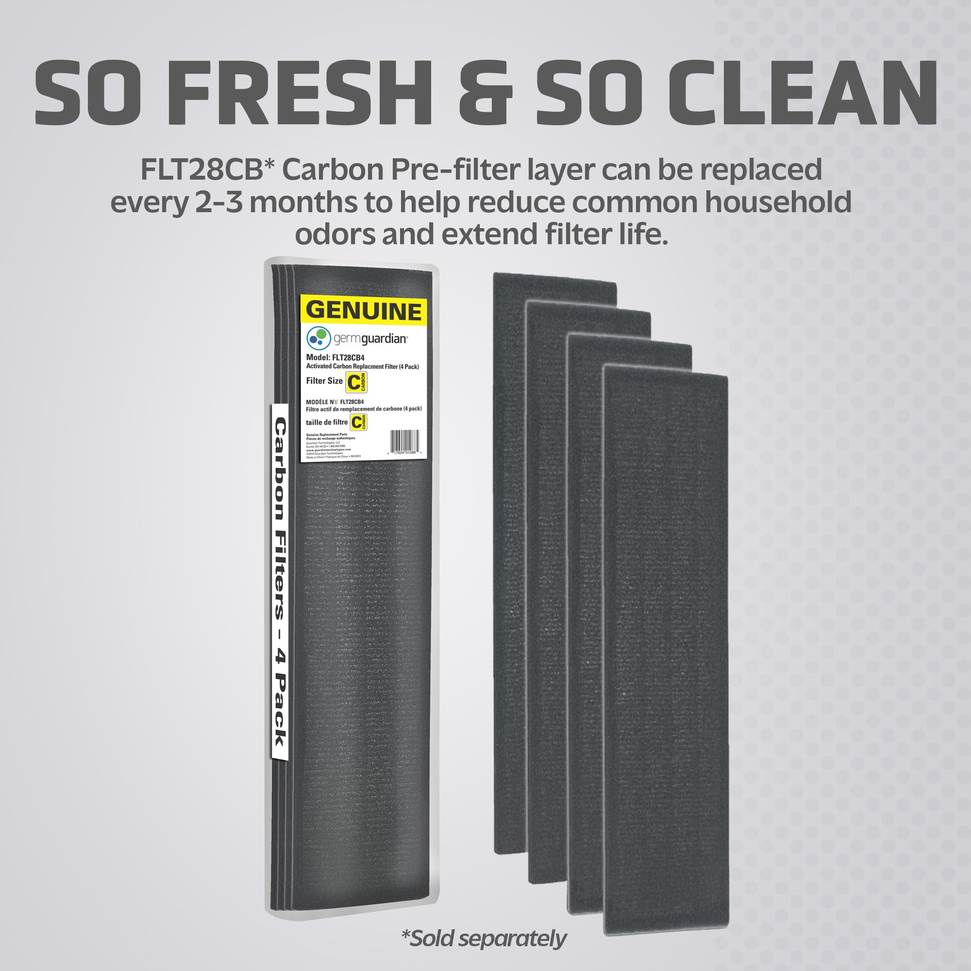 GermGuardian Filter C Pet Pure HEPA Genuine Air Purifier Replacement Filter, Removes 99.97% of Pollutants, for AC5000, AC5250, AC5300, AC5350, CDAP5500, AP2800, 2-Pack, Black/Purple, FLT5250PT2PK