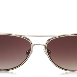 Fossil Women's Female Sunglass Style FOS 2096/G/S Aviator, Light Gold, 57mm, 14mm