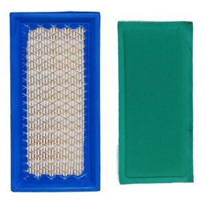 HIFROM Flat Air Filter Cartridge Cleaner Pre-Filter with Fuel Filter Spark Plug Kit Replacement for 176400 19B400 226400 256400 192400 196400 Replace 4195 496077 691643