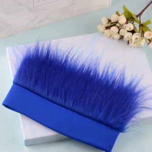 Sunshane 2 Pack Hairy Headband Crazy Hair Wigs for Mardi Gras Cosplay Sports Party and Spirit Day Accessory (Blue)