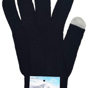 Winter Magic Gloves, 12 Pairs Stretchy Warm Knit Bulk Pack Mens Womens