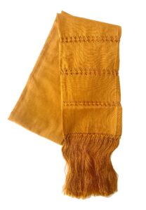 alkimia inc mexican handmade fiesta rebozo shawl xlarge (gold)