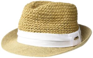 steve madden women's fedora, white, one size