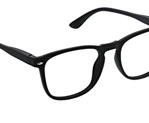 Peepers by PeeperSpecs unisex adult Dylan Focus Blue Light Filtering Reading Glasses, Black, 53 mm US