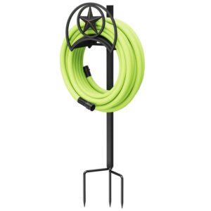 goforwild garden hose holder, decorative hose butler sturdy water hose rack, durable wall hose hanger, holds 125-feet of 5/8-inch hose, hose reel, made of gauge steel, 7010 …