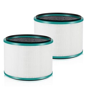 2 pack hp01 hp02 hepa filter replacement compatible with dyson hp01 hp02 dp01 dp02 desk purifiers, replaces part # 968125-03, fit for dyson pure hot cool link air purifier filter