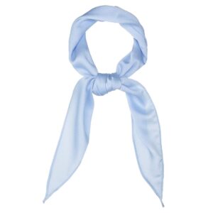 allegra k solid color rhombus neck scarf scarves skinny long neckerchief for women light blue