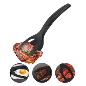 spatula made of nylon with non-stick coating for pancakes, hamburgers, eggs. french toast omelet fried egg turners grip and flip spatula bread tongs