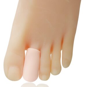 12 pieces gel toe sleeves corn cushion silicone toe tubes protectors for cushions corns, blisters, nail issue, reduce friction，bunions，hammer toes (beige)