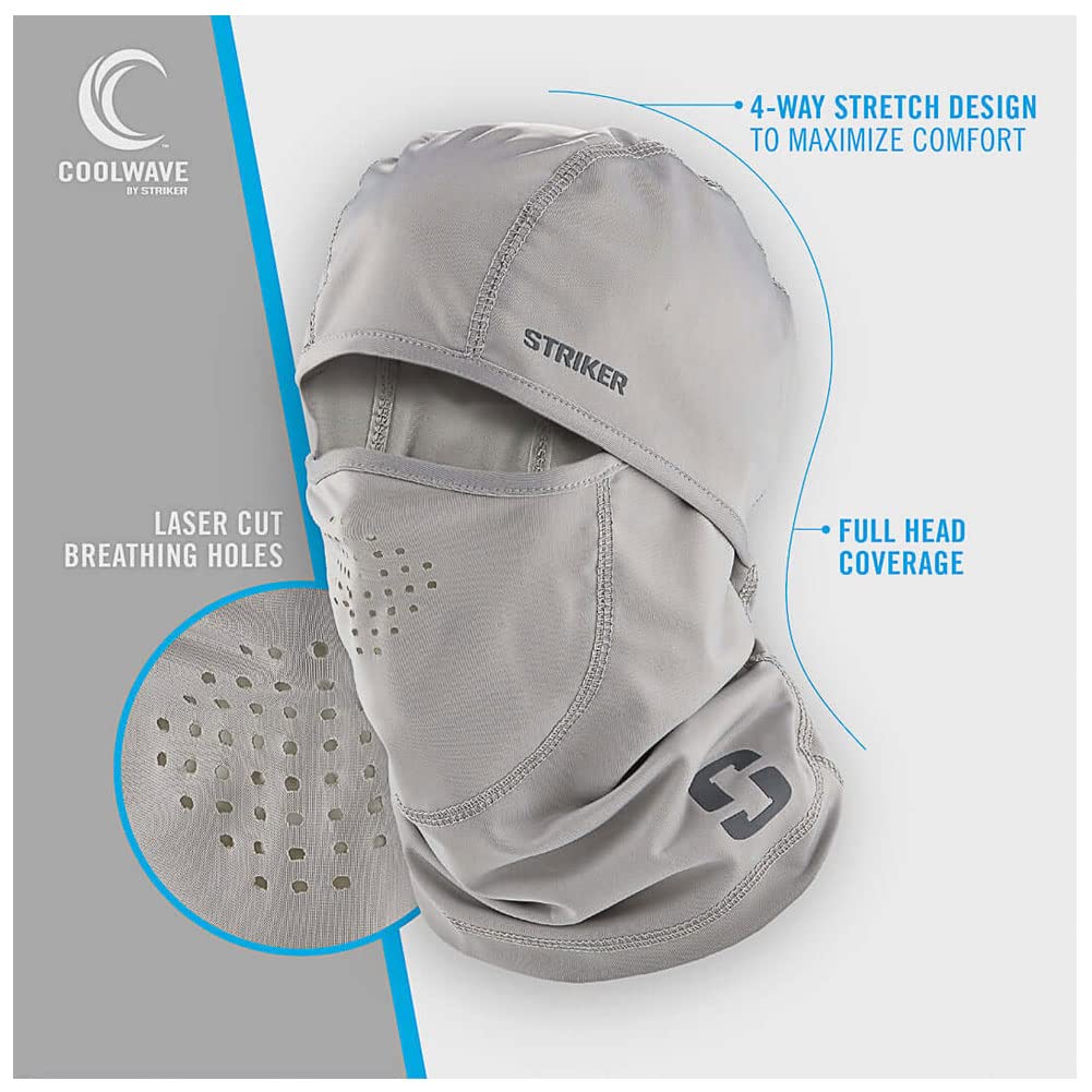 Striker Unisex UPF 50+ Moisture-Wicking Outdoor Fishing Full Head Coverage Protective Facemask w/Laser Cut Breathing Holes