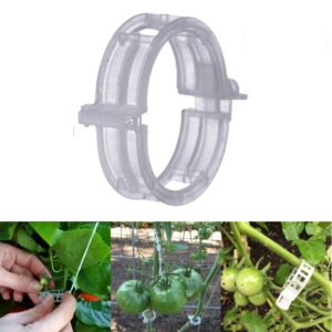 mihey 300 pcs tomato trellis clips, tomato vine clips, plant support garden clips for vine vegetables to grow upright and healthier