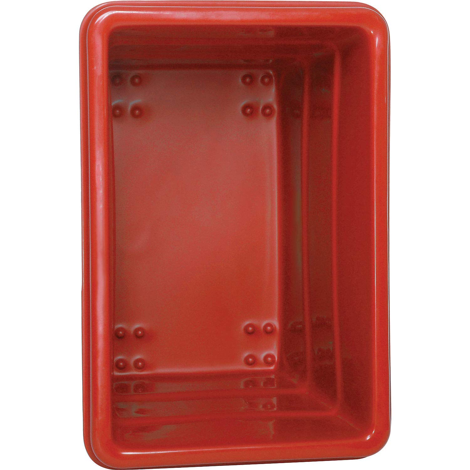 Global Industrial 8 Bushel Plastic Bulk Box Truck, Steel Chassis Base, Red, 33-3/10"L x 24-3/5"W x 27-2/5"H