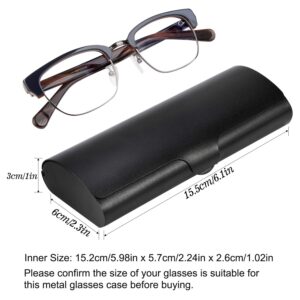 Hifot Aluminium Glasses Case, Slim Reading Glasses Case, Portable Travel Metal Eyeglass Spectacles Protection Hard Shell Case