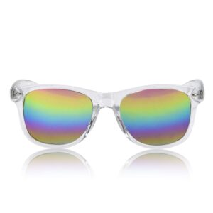 Festival Sunglasses Mirrored Women Gay Pride Accessories Wayfarer Rainbow Lens