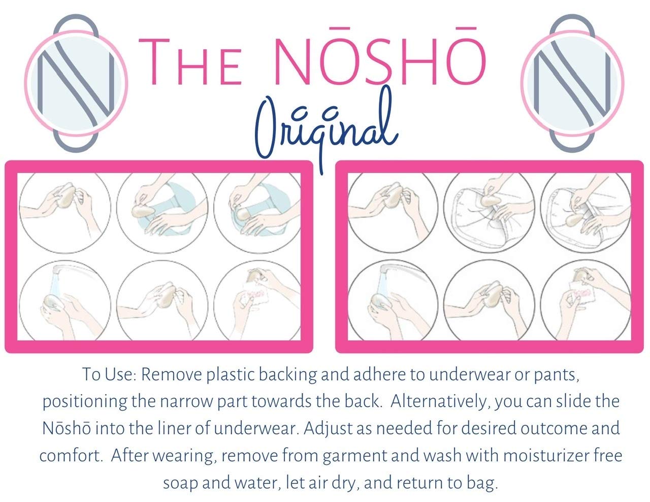 NŌSHŌ Original Camel Toe Concealer Reusable Invisible Adhesive Silicone