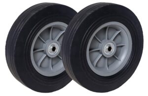 10" wheel | flat free solid rubber with 3/4" ball bearings | for handtrucks, tilt trucks, totes, carts, dollies, hoppers, power washers and other mobile equipment