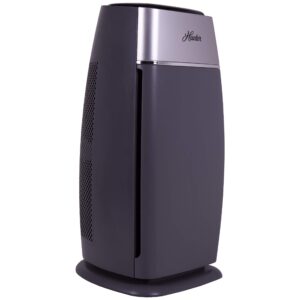 hunter fan company hp100grs air purifier, small tower, gray & silver