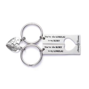 lparkin gilmore girls merchandise keychains for mother daughter gifts keychain set of 2