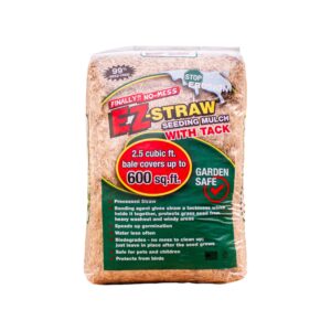 ez-straw seeding mulch with tackifier - biodegradable processed straw a 2.5 cu ft bale (covers up to 500 sq. ft.)