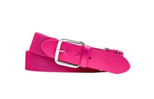 mizuno classic elastic baseball/softball belt , adult one size fits all, shocking pink