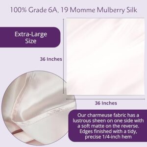 100% Pure Mulberry Silk Head Scarf | Women's Hair Wrap for Sleeping at Night | Maintains Style, Reduces Frizz, Aids Growth - Pink