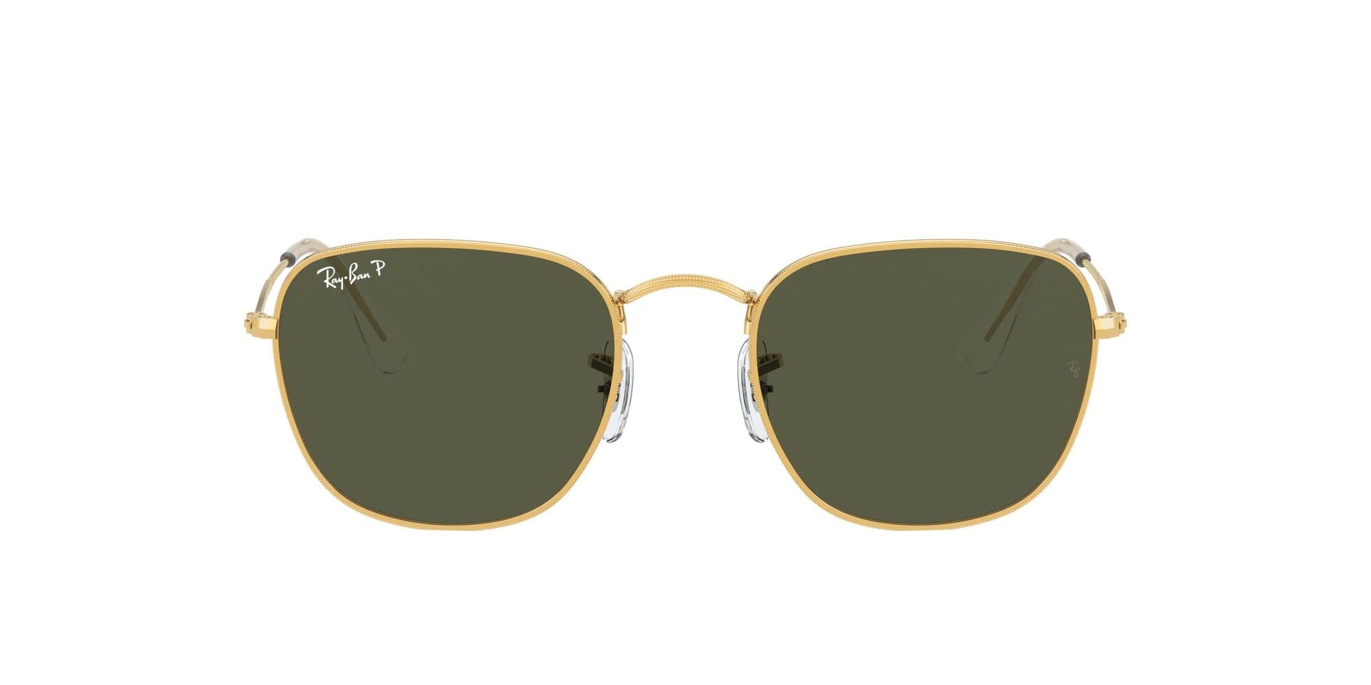 Ray-Ban RB3857 Frank Square Sunglasses, Legend Gold/G-15 Green Polarized, 51 mm