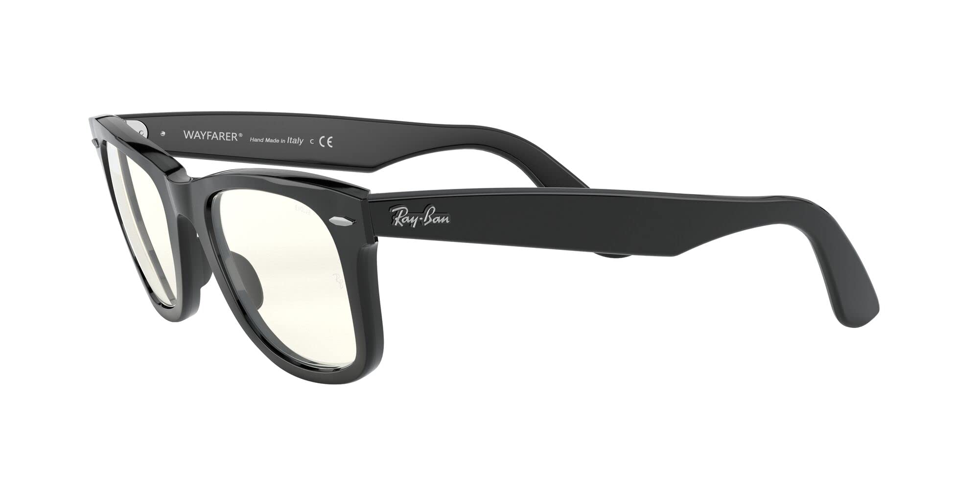 Ray-Ban RB2140 Original Wayfarer Square Sunglasses, Black/Photochromic Grey Polarized, 50 mm