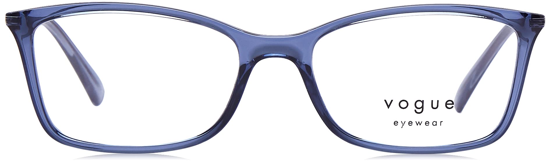 Vogue Eyewear Women's VO5305B Rectangular Prescription Eyewear Frames, Transparent Blue/Demo Lens, 54 mm