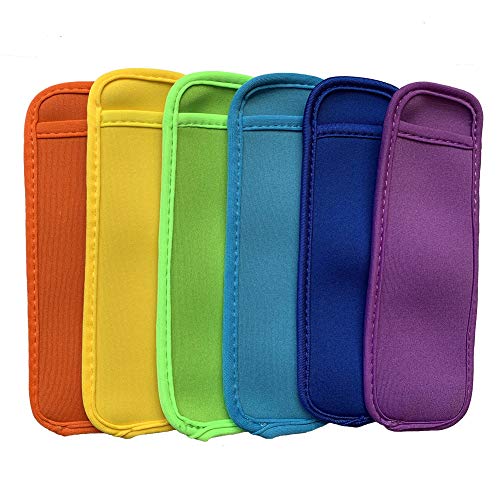 Popsicle Holder Bags Popsicle Sleeves Ice Pop Sleeves Reusable Ice Freezer Protective Cover (6 Pack)