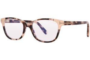 eyeglasses tom ford ft 5638 -b 055 shiny vintage pink havana, rose gold/blue bl