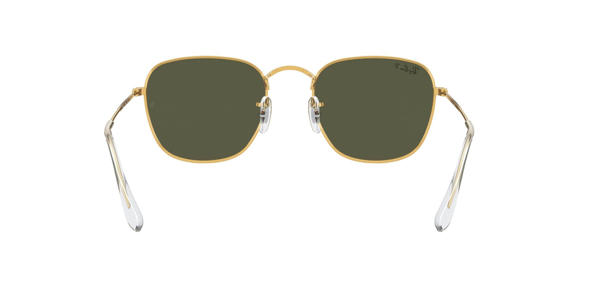 Ray-Ban RB3857 Frank Square Sunglasses, Legend Gold/G-15 Green Polarized, 51 mm