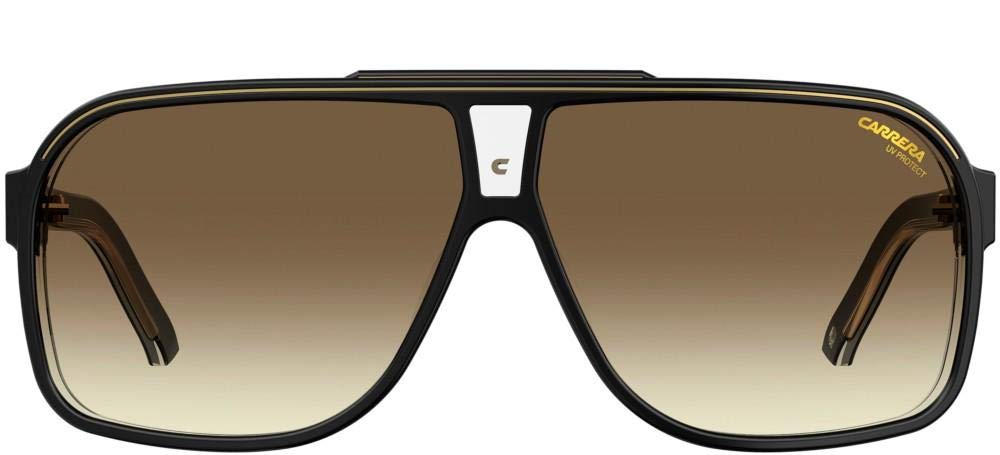 Carrera Grand Prix 2/S Rectangular Sunglasses, Black/Brown Gradient, 64mm, 9mm