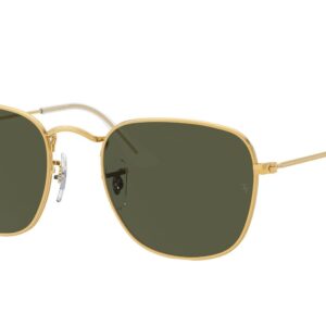 Ray-Ban RB3857 Frank Square Sunglasses, Legend Gold/G-15 Green Polarized, 51 mm