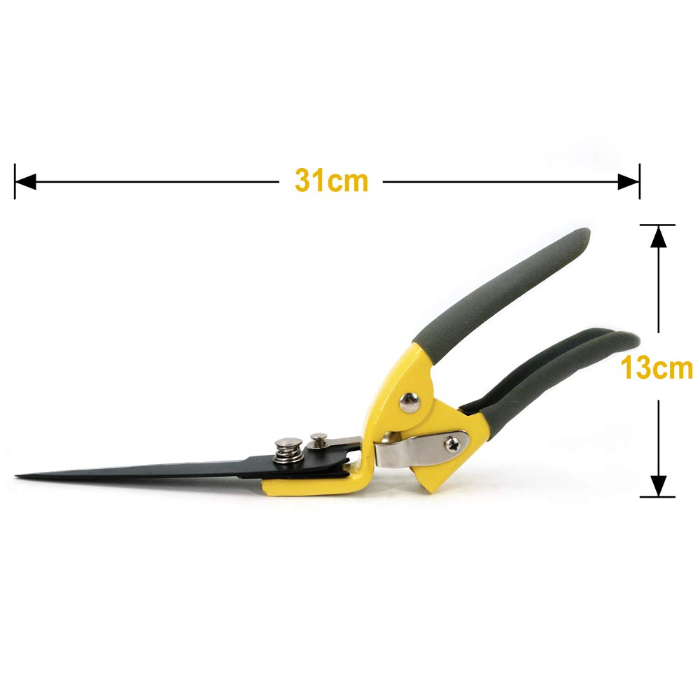 Jardineer Grass Shears Handheld, Razorsharp Hand Grass Clippers, Non-Slip Grass Clippers & Shears, Grass Shears Manual for Lawn, Hand Shears and Clippers for Grass