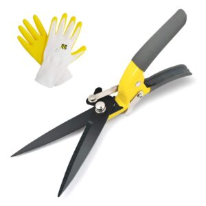 jardineer grass shears handheld, razorsharp hand grass clippers, non-slip grass clippers & shears, grass shears manual for lawn, hand shears and clippers for grass