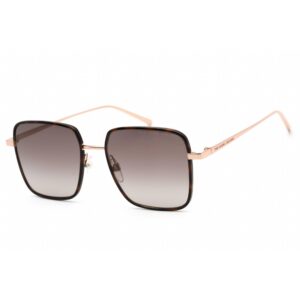 marc jacobs modern square sunglasses, havana gold, 51