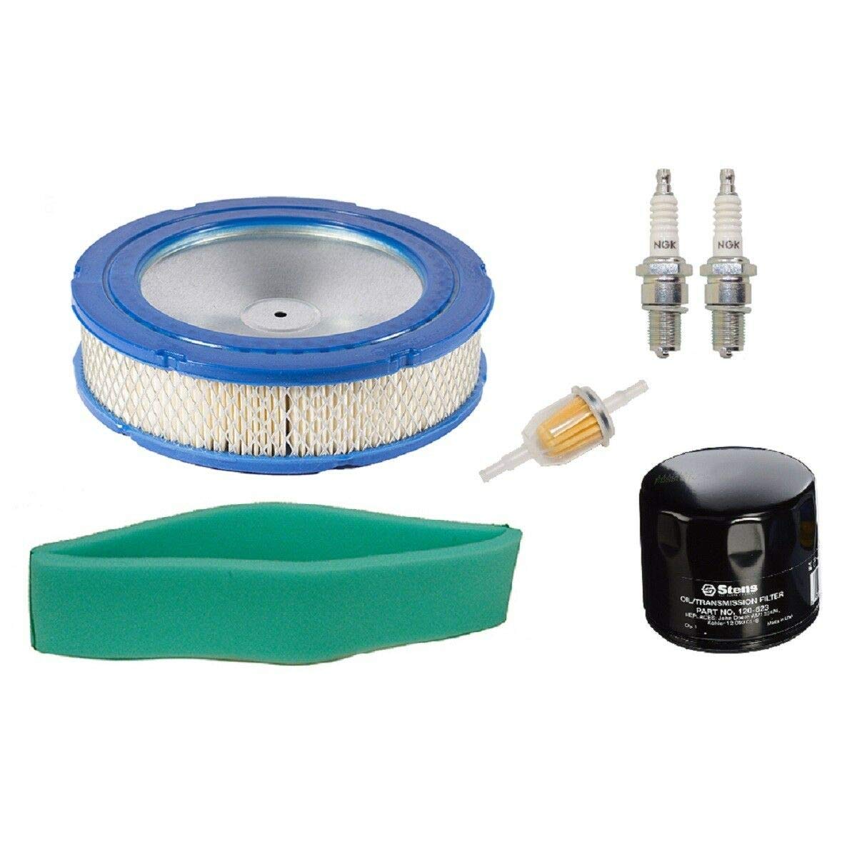 (New) Engine Service Tune Up Kit Fits Compatible with John Deere 737 757 X465 Zero Turn Air Oil Filter fits AM125424, GY20577, KH1205008 + Free E-Book for Your Lawn Mower