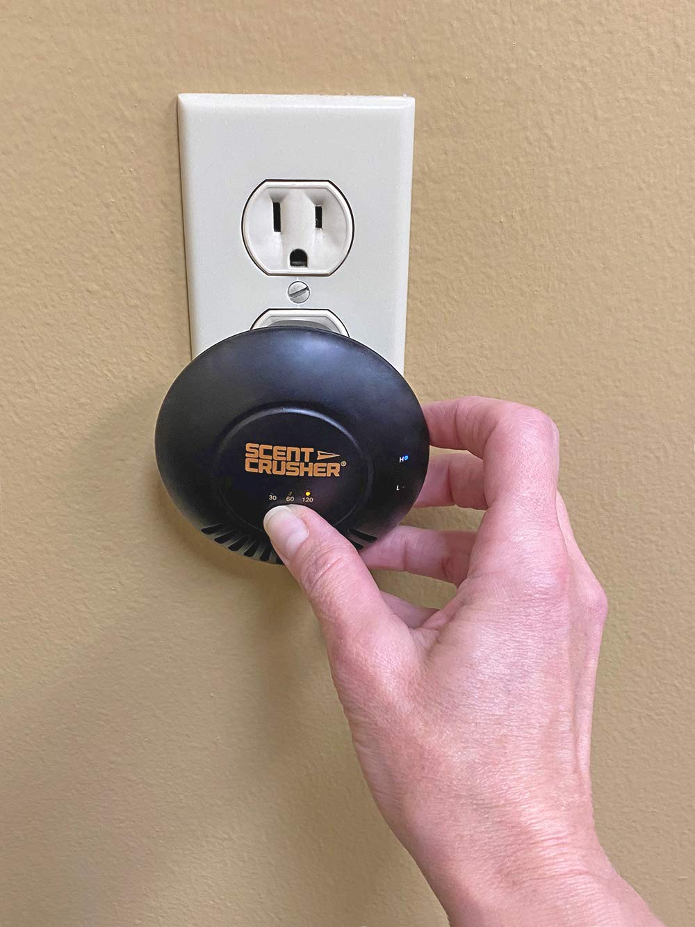 Scent Crusher Halo Series Room Clean - Releases Ozone to Remove Unwanted Odors in Rooms up to 500 sq. ft, Plugs into Any Standard 110-Volt AC Outlet, Adjustable Timer: 30, 60 or 120 Minutes