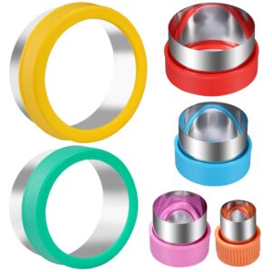 round cookie biscuit cutter set, 6 graduated circle pastry cutters, stainless steel cookie and dough cutters for donut and scone, circle cutter cake ring molds