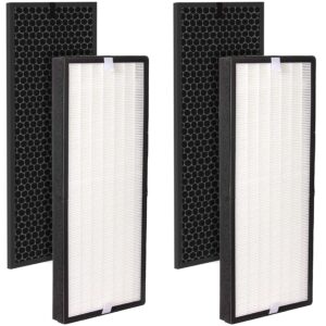 fette filter - air purifier true hepa replacement filter set compatible with rowenta pu6010 and pu6020 intense pure air xl purifier series. part number xd6077u0 & xd6066 - pack of 2