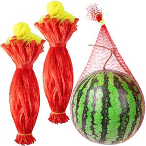 iceyyyy 100 pack watermelon nets,hanging watermelon nets bags mesh,reusable melon hammocks cradles for honeydew melon,cucumbers,garden growing