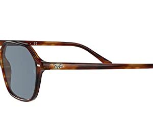 Ray-Ban RB2194 John Square Sunglasses, Striped Havana/Blue, 53 mm