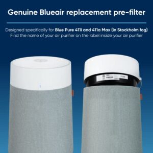 BLUEAIR Genuine Pre-Filter Blue Pure 411i Max and 411a Max Air Purifiers, Washable Fabric, Moss Green