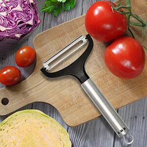 LHS Cabbage Peeler for Kitchen, Wide Mouth Vegetable Peeler, Stainless Steel Fruit Shredder Slicer with Non-Slip Handle and Sharp Blade