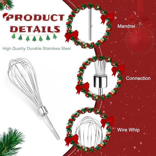 Kitchen Hand Mixer Whisk Attachments KHMPW Stainless Steel Egg Beater/Whisk Attachment for Hand Mixer -Kitchen Hand Mixer Accessories by Sikawai