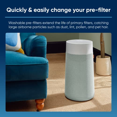 BLUEAIR Genuine Pre-Filter Blue Pure 411i Max and 411a Max Air Purifiers, Washable Fabric, Moss Green